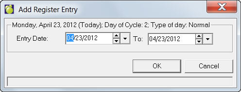 Displaying/Modifying The Attendance Register