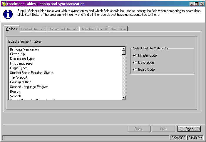 Synchronizing Board Enrolment Tables