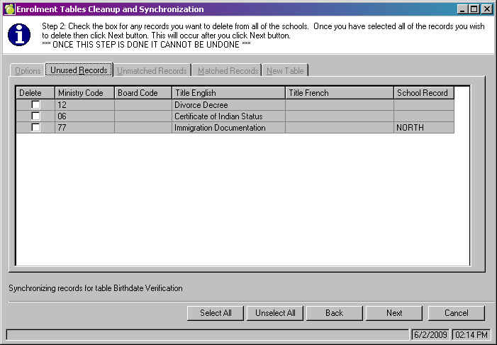 Synchronizing Board Enrolment Tables