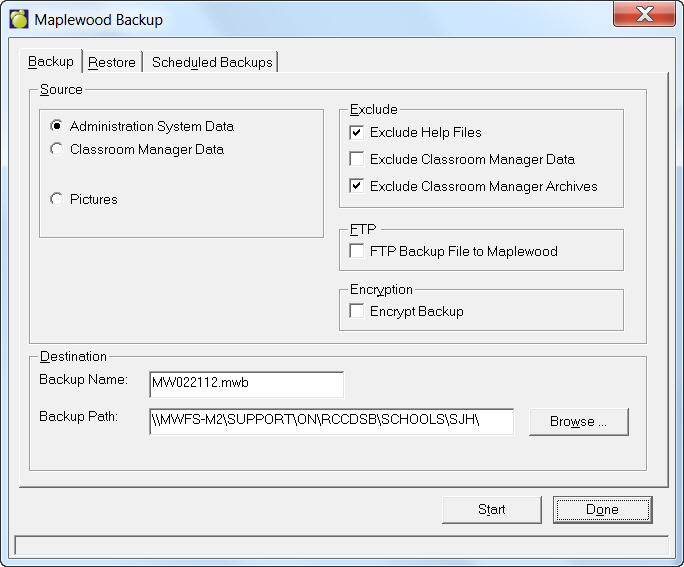 Backing Up and Restoring Data