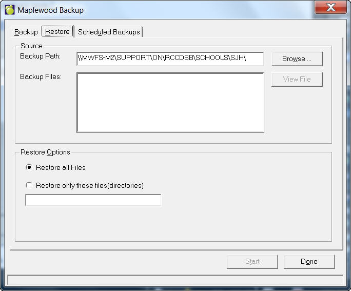 Backing Up and Restoring Data