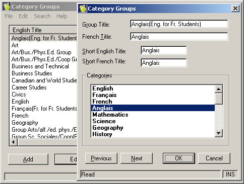 Defining Category Groups