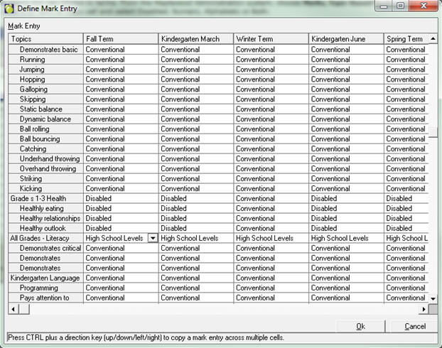 11 Define Mark Entry
