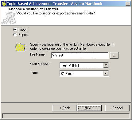 Topic-Based Marks Data Transfer
