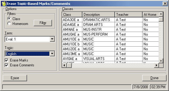 Erasing A Column Of Topic-Based Marks