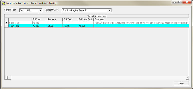 Viewing Topic-Based Mark Archives