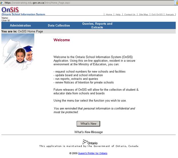 Ontario School Information System (OnSIS)