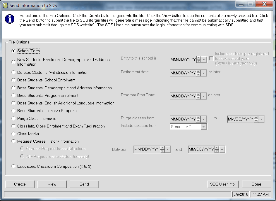 Saskatchewan Student Data System (SDS)