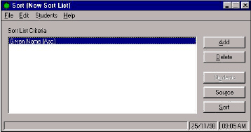 Creating A Sort List