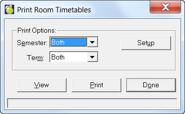 Printing Room Timetables