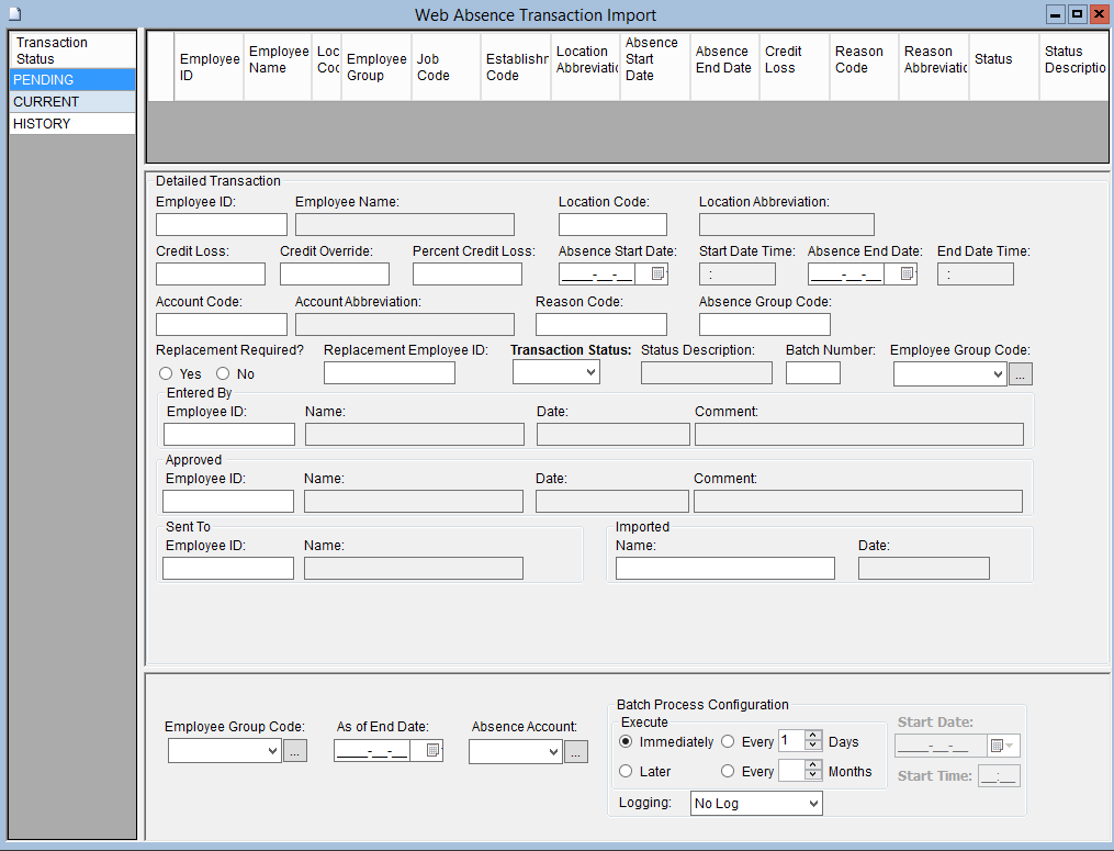 How to Import/View/Approve Web Transaction Batches