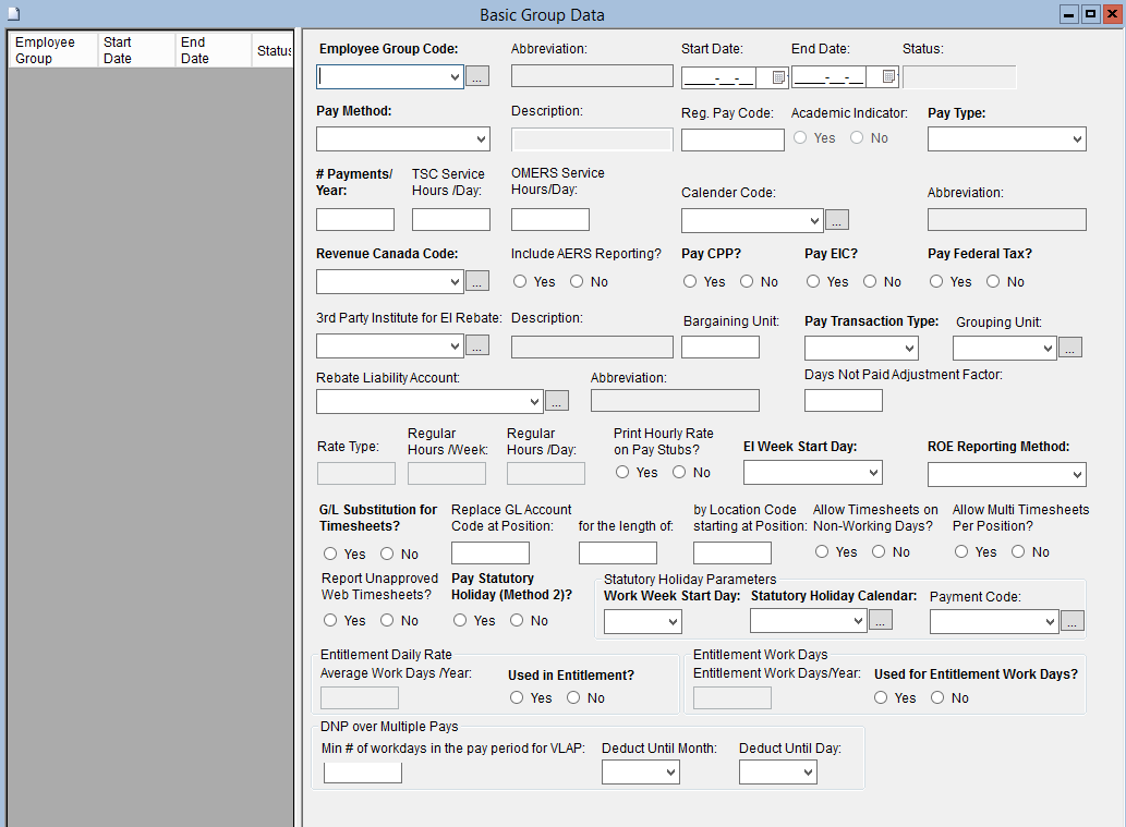 How to Add/Modify Basic Group Data
